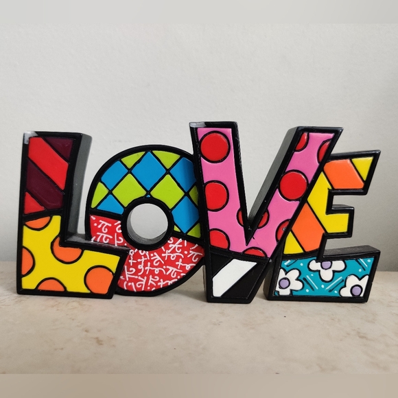 Romero Britto | Accents | Romero Britto Love Decorative Plaque | Poshmark